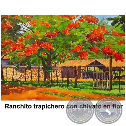 Portal Guaraní - Ranchito trapichero con chivato en flor - Obra de ...
