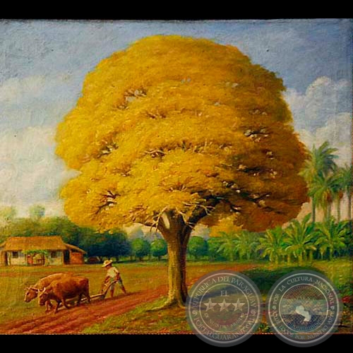 Portal Guaraní - LAPACHO AMARILLO (Óleo de PABLO ALBORNO)