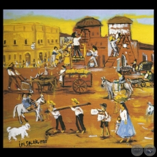 Portal Guaraní - LOS BENEFACTORES DE LA HUMANIDAD, 1978 - Óleo de IGNACIO NÚÑEZ SOLER