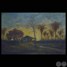 Portal Guaraní - PAISAJE PARAGUAYO - Óleo de JUAN A. SAMUDIO
