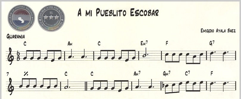 Portal Guaraní - A MI PUEBLO ESCOBAR (Partitura) - EMIGDIO AYALA BÁEZ ...