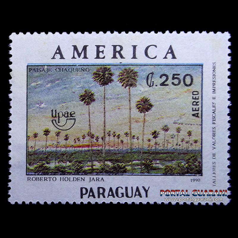 Portal Guaraní - AMÉRICA 1990 UPAE - SELLO POSTAL PARAGUAYO AÑO 1990