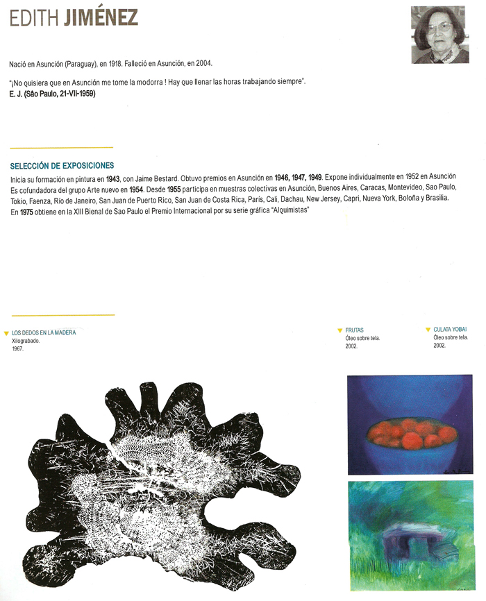 Portal Guaraní - EDITH JIMÉNEZ, OBRAS - GENTE DE ARTE, 2011 - Edith ...