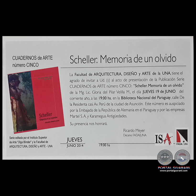 Portal Guaraní - SCHELLER MEMORIA DE UN OLVIDO - Libro de GLORIA ...