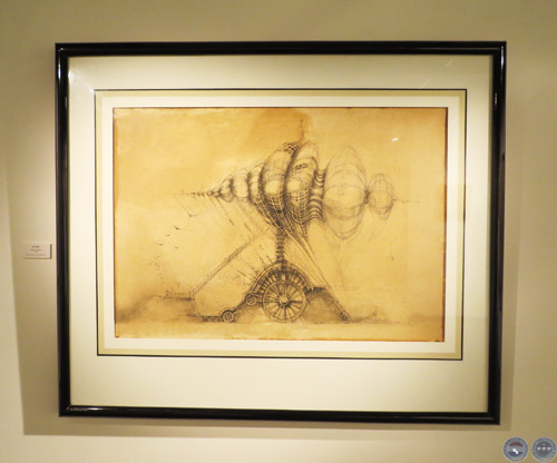 Portal Guaraní - SIN TÍTULO, 1970 - Dibujo y aguada de JENARO PINDÚ