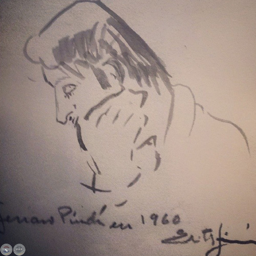 Portal Guaraní - SIN TÍTULO, c. 1980 - Dibujo de JENARO PINDÚ