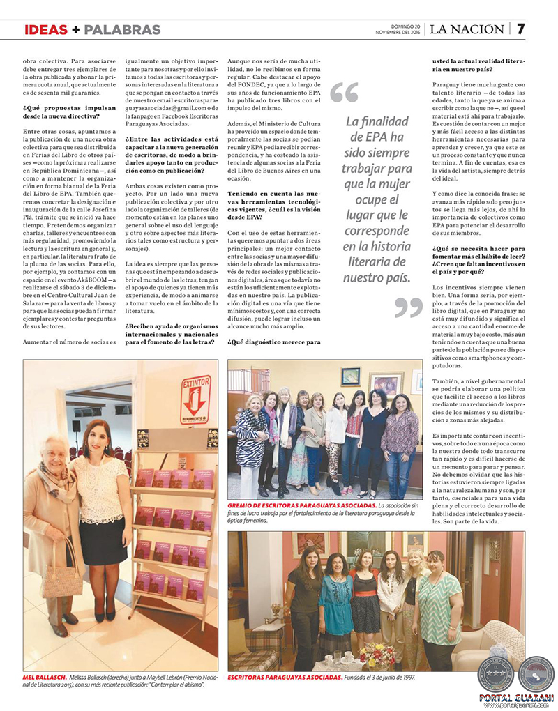 Portal Guaraní - LA MIRADA FEMENINA EN LA LITERATURA NACIONAL - Domingo ...