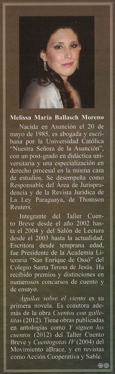 Portal Guaraní - ÁGUILAS SOBRE EL VIENTO, 2013 - Novela de MELISSA BALLASCH